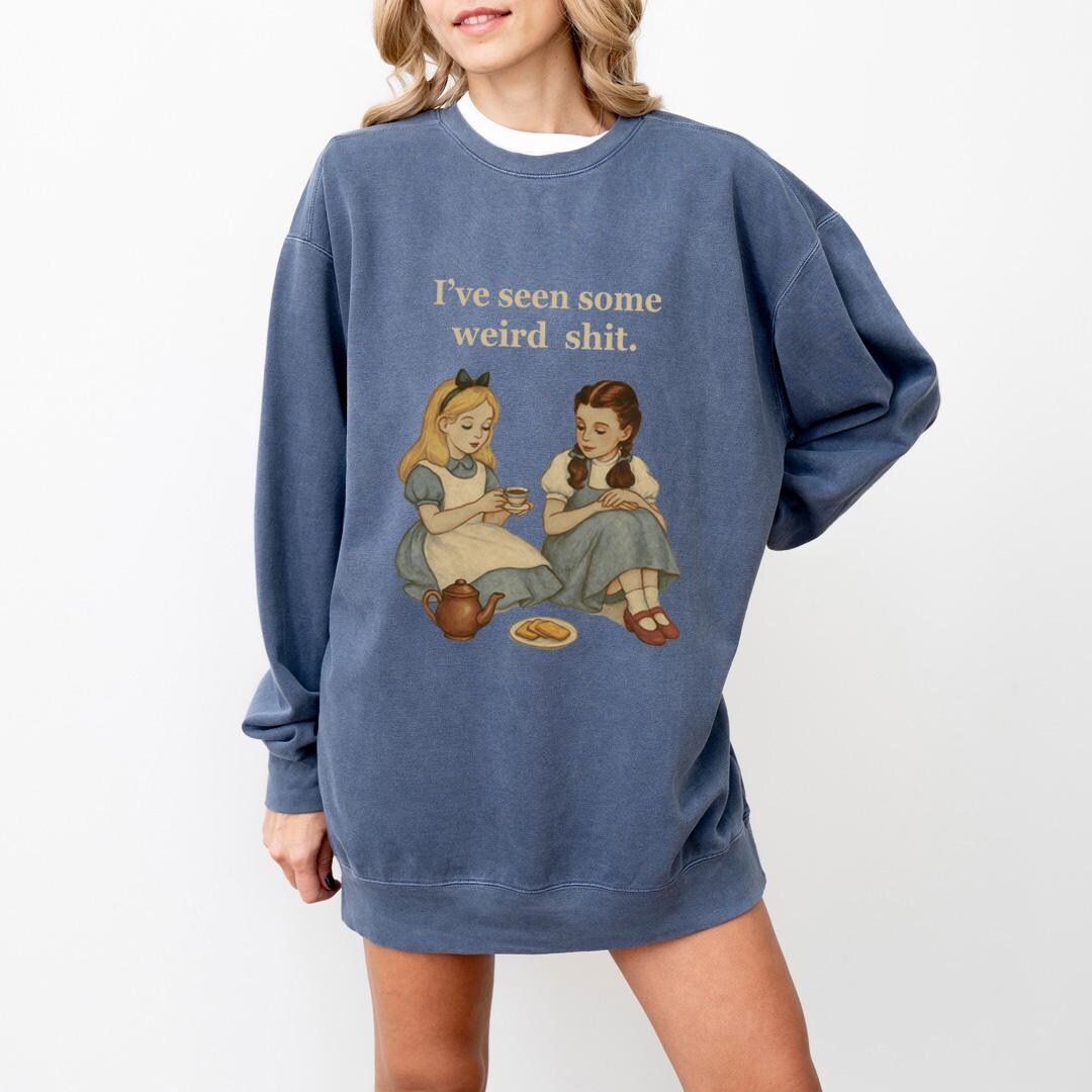 Funny Retro Quote Sweatshirt, Weird Humor Pullover, Unisex Vintage ...