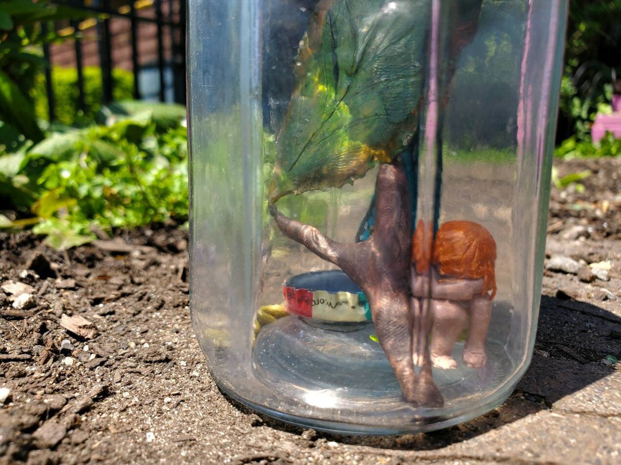 Trapped Collection Garden Fairy in a Jar | Etsy