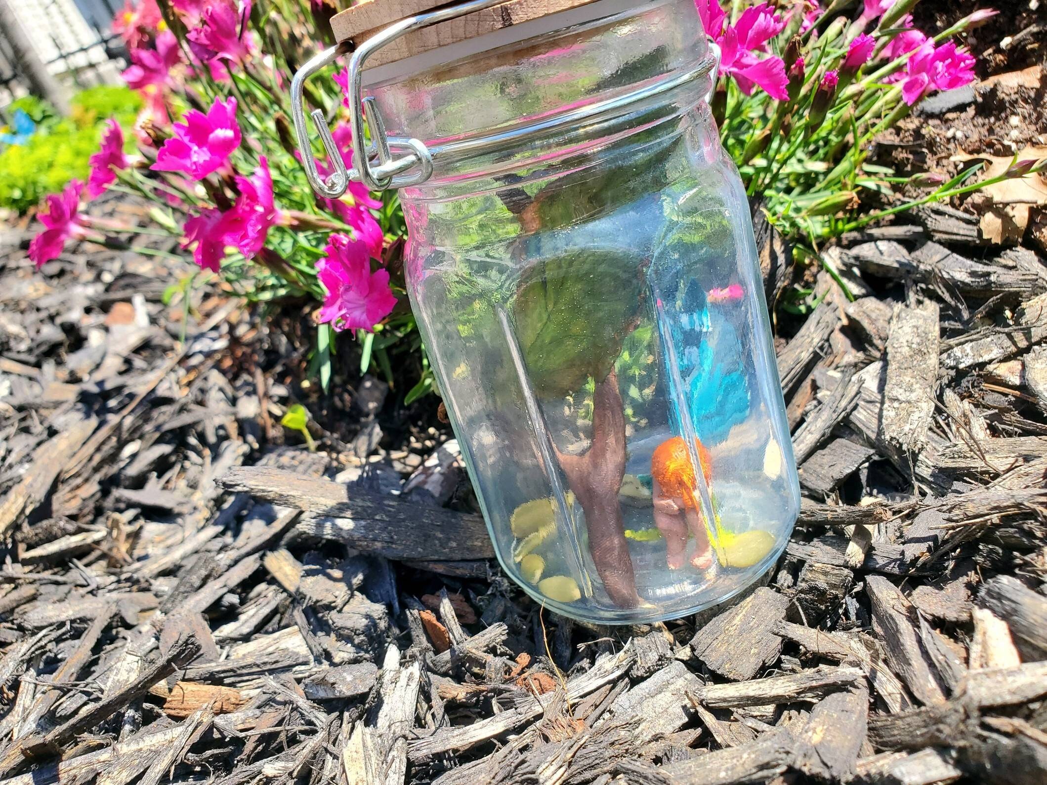 Trapped Collection Garden Fairy in a Jar | Etsy