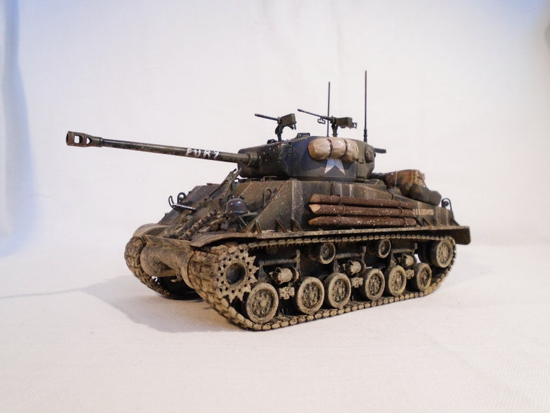 Built Sherman Fury M4A3E8 Tank Scale Model 1/35 | Etsy