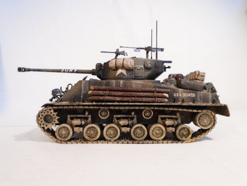 Built Sherman Fury M4A3E8 Tank Scale Model 1/35 | Etsy