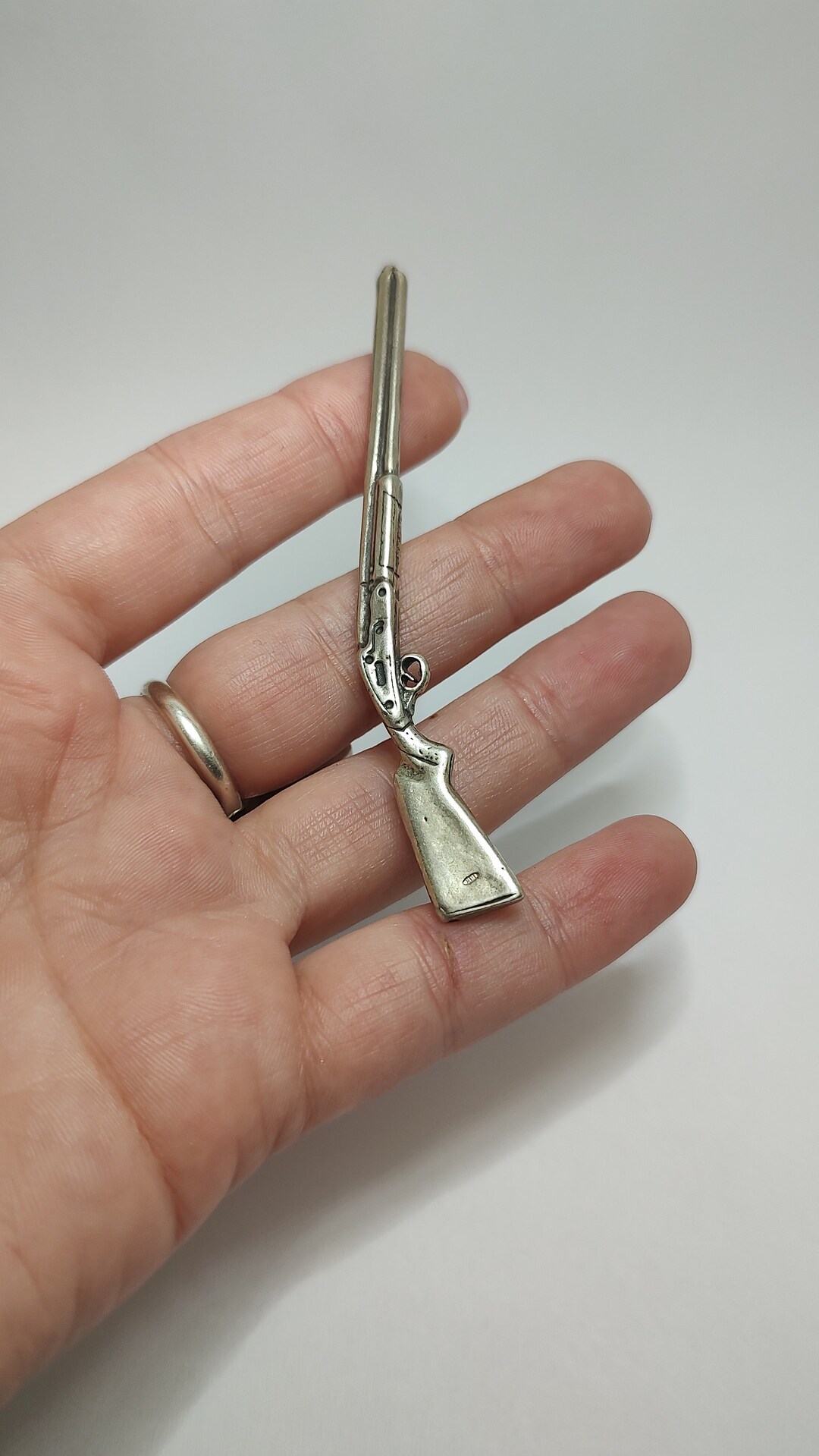 Signed Solid Silver Hunter Riffle Pointer Figurine - Etsy