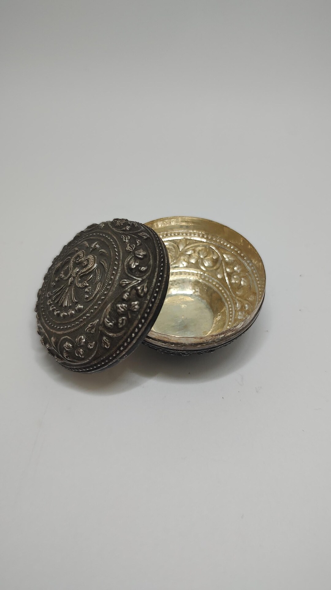 Antique Art Nouveau Solid Silver Pill Box,sterling Silver Pill Box ...