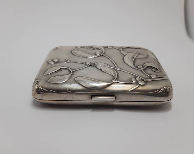 Rare Charles Murat Sterling Silver Cigarette Case,authentic Art Nouveau ...