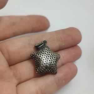 Vintage Sterling Silver Star Shape Pendant - Etsy
