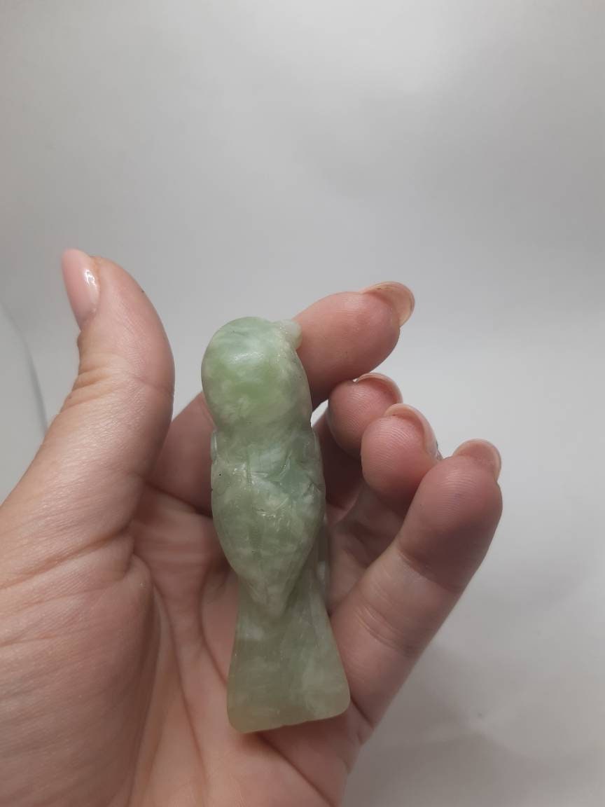 Collectibles Hand Carved Jadeite Eagle figurine,Jade miniature,gemstone ...
