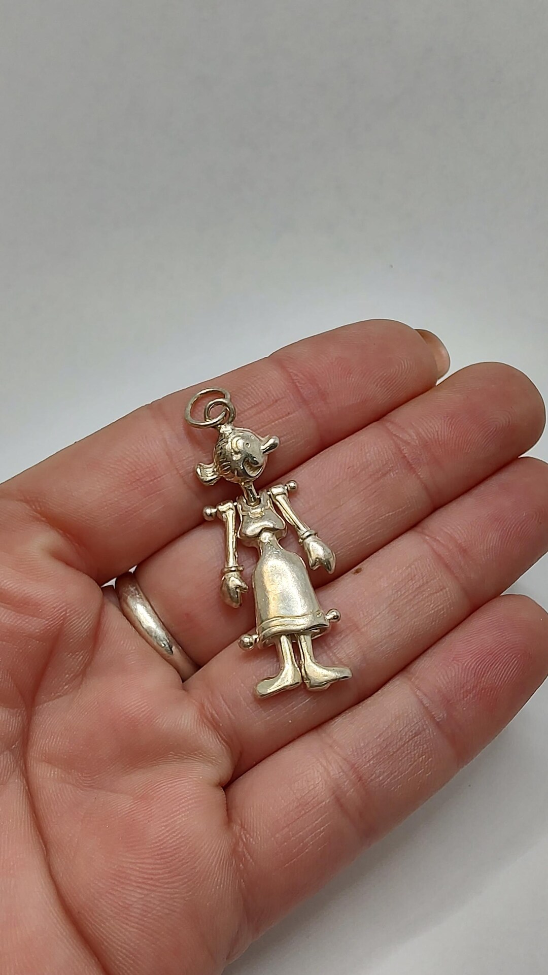 Articulated Olive Oil Puppet Wife of Popeye the Sailor Solid Silver ...