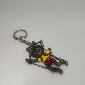 Vintage Pinocchio Metal and Enamel Keychain - Etsy