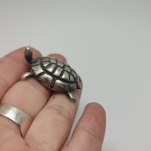 Rare Silver Turtle Miniature,good Luck Gift,800 Silver Turtle,turtle ...