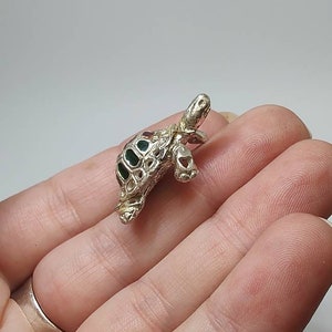 Vintage Enamel Solid Silver Turtle - Etsy