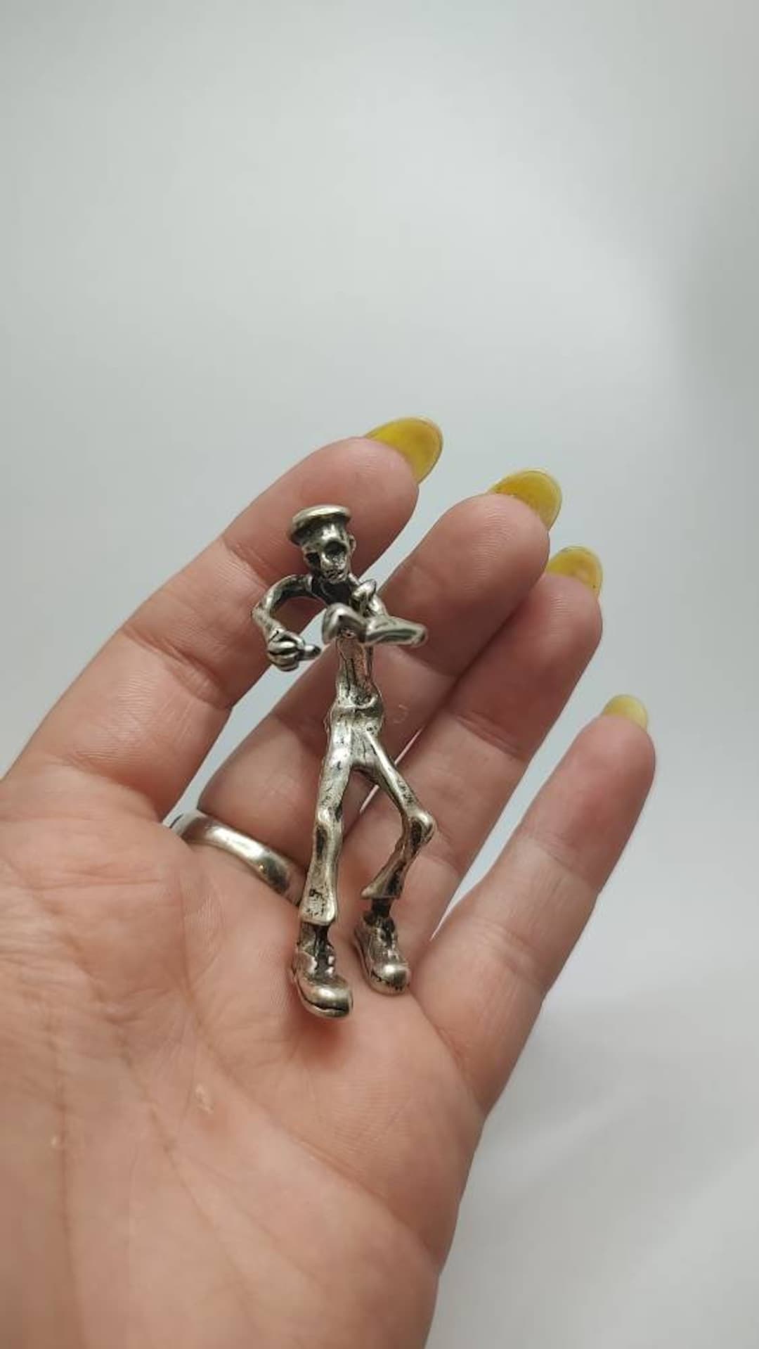 Vintage Sterling Silver Clown Statuettecurcus Man Sterling - Etsy