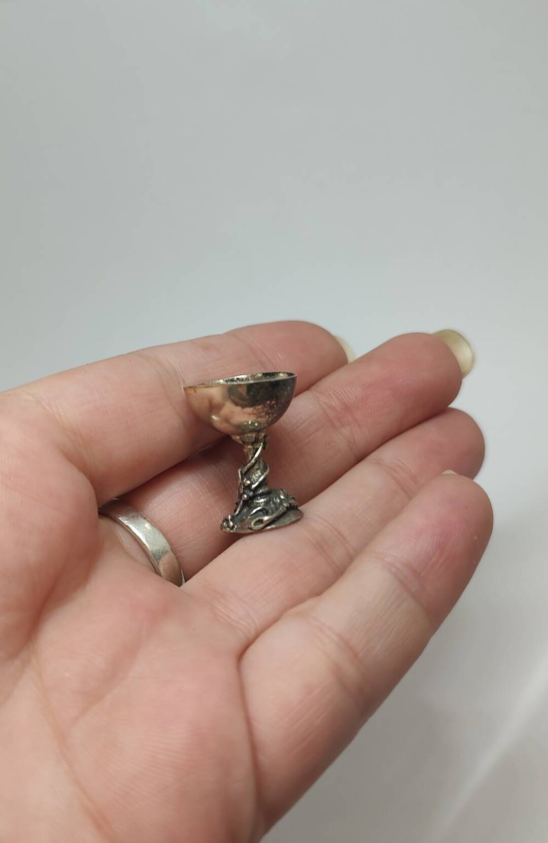Vintage Mini 800 Solid Silver Cup Figurine - Etsy
