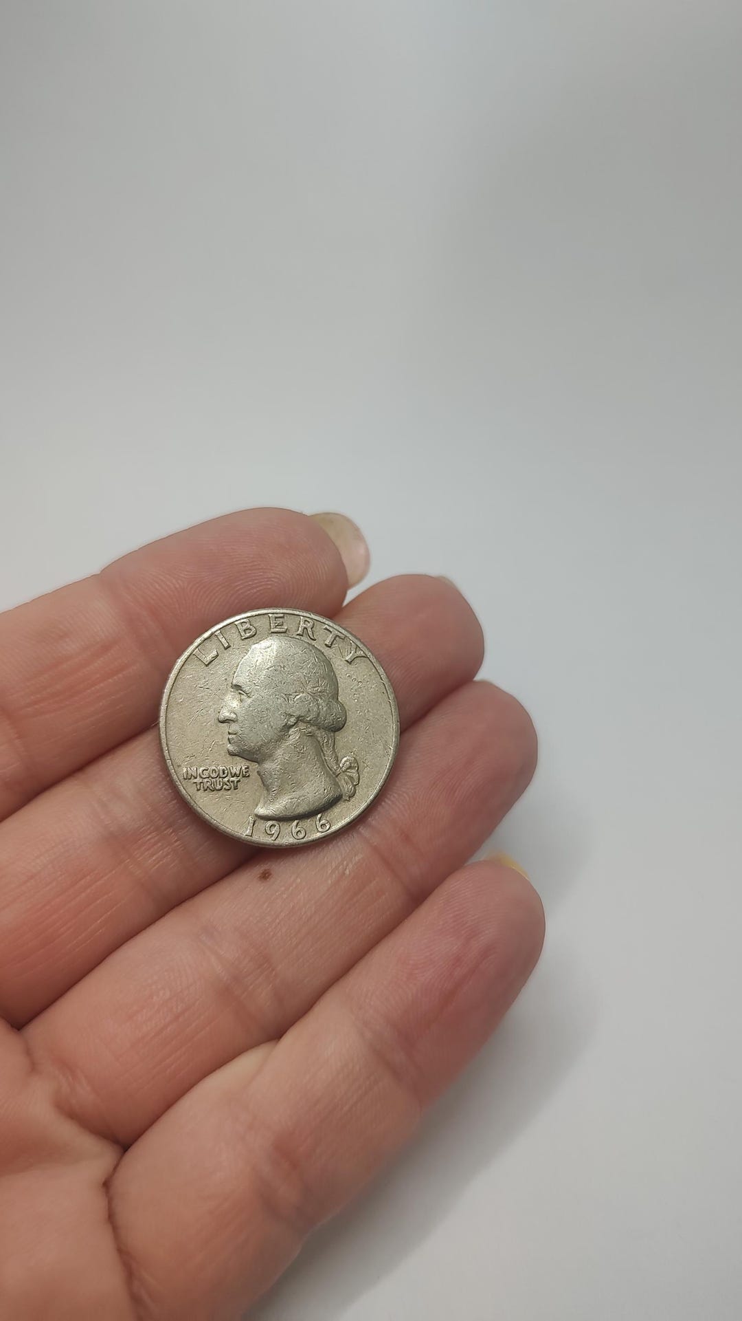 Vintage 1966 No Mint Mark Washington Quarter Coin Us,rare Usa ...