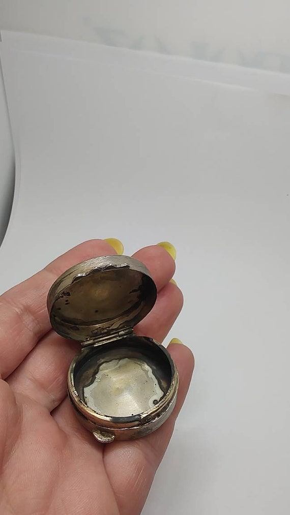 Antique Art Nouveau solid silver pill Box,Vintage Ste… - Gem