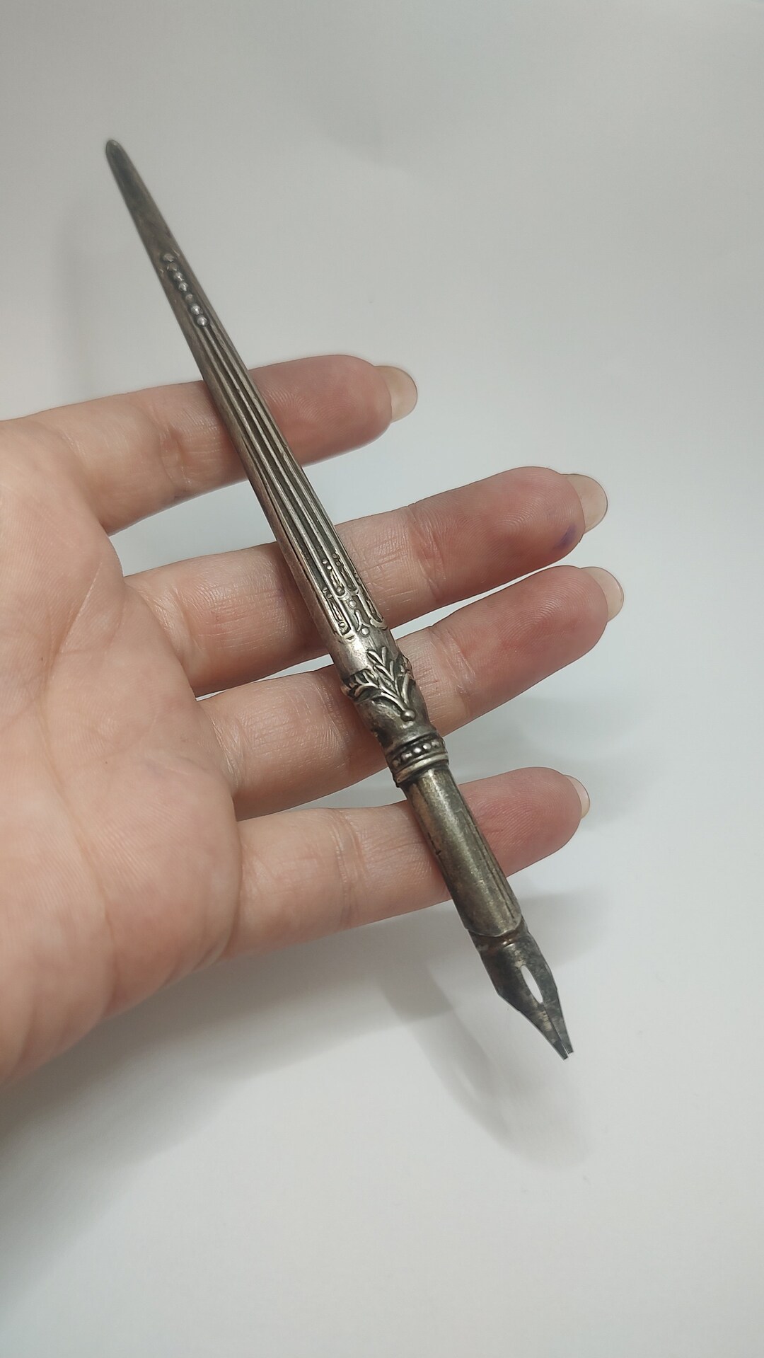 Antique Silver Dip in Ink Pen 19th Century Silver DIP Nib PEN ...