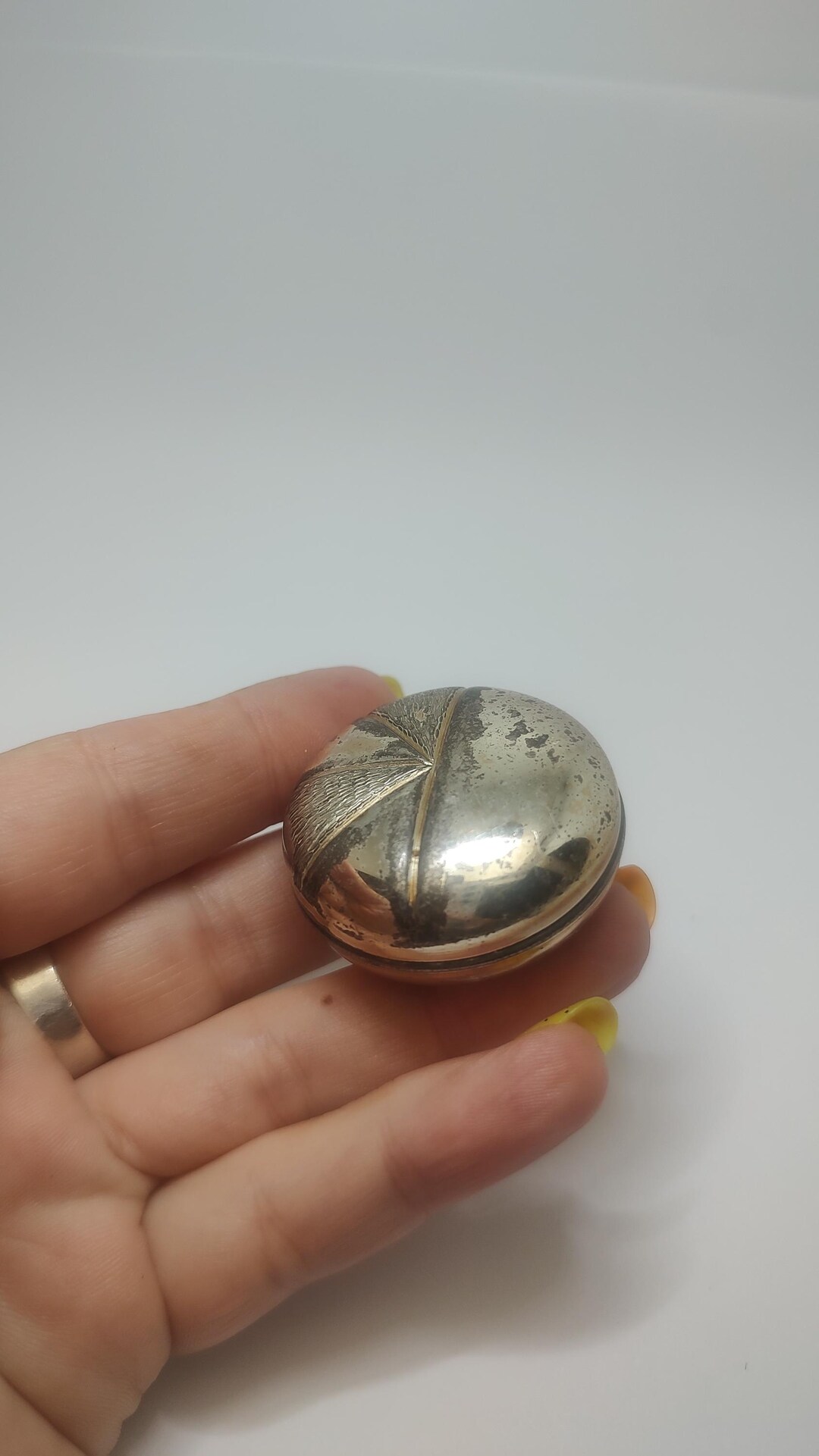 Vintage 800 Italian Silver Snuff Pill Box,vintage Sterling Silver Pill ...