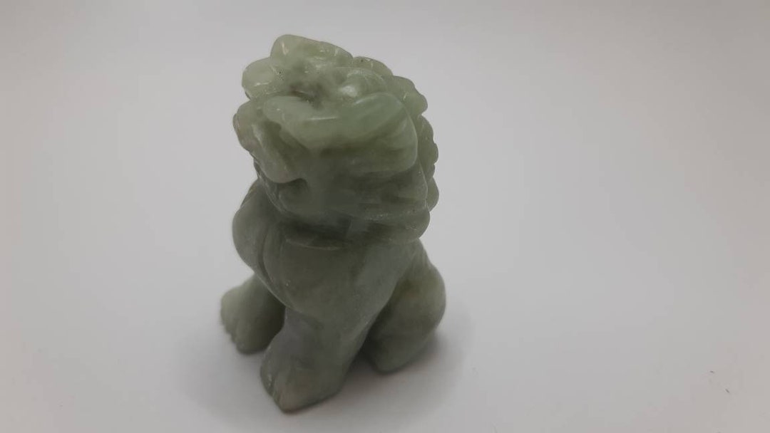 Chinese Jade Foo Dog Sculpture Amulet ,feng Shui Jadeite Sculpture - Etsy