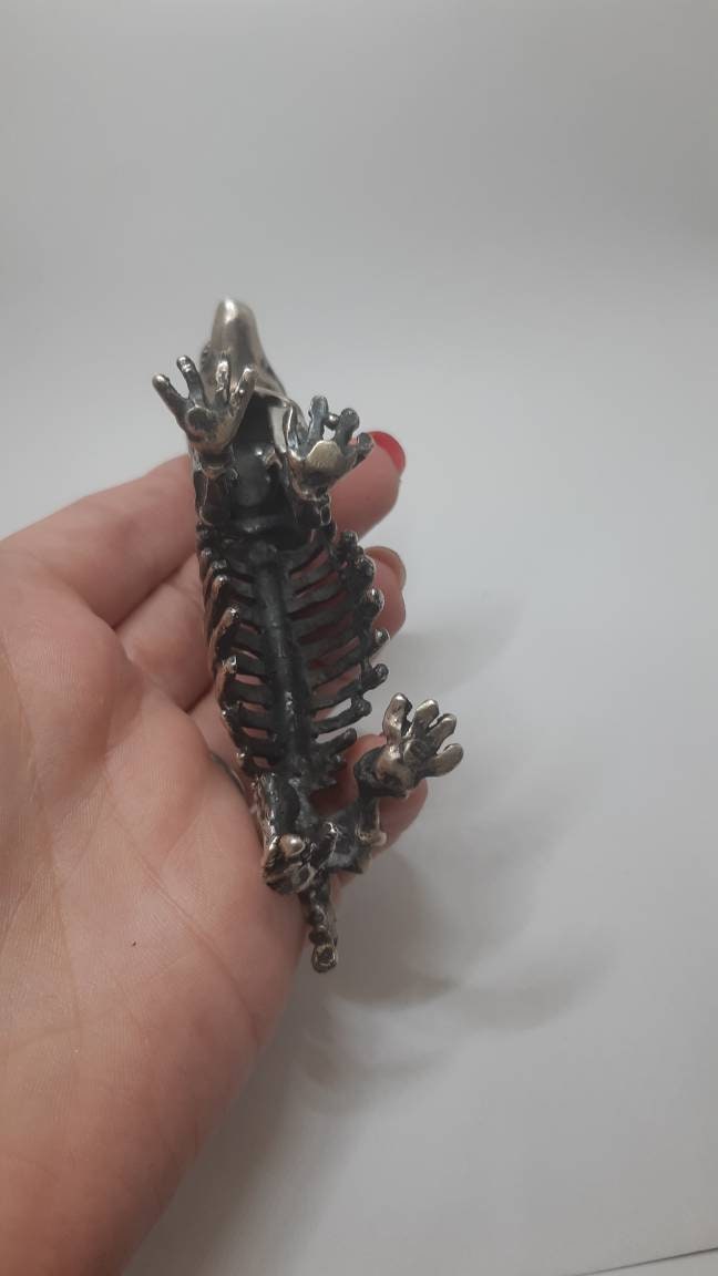 Rare Antique Solid Silver Dinosaur Skeleton Fossil Solid - Etsy