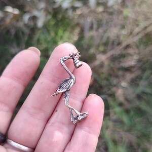 Vintage 800 Silver Stork ,vintage Solid Silver Stork Figurine - Etsy