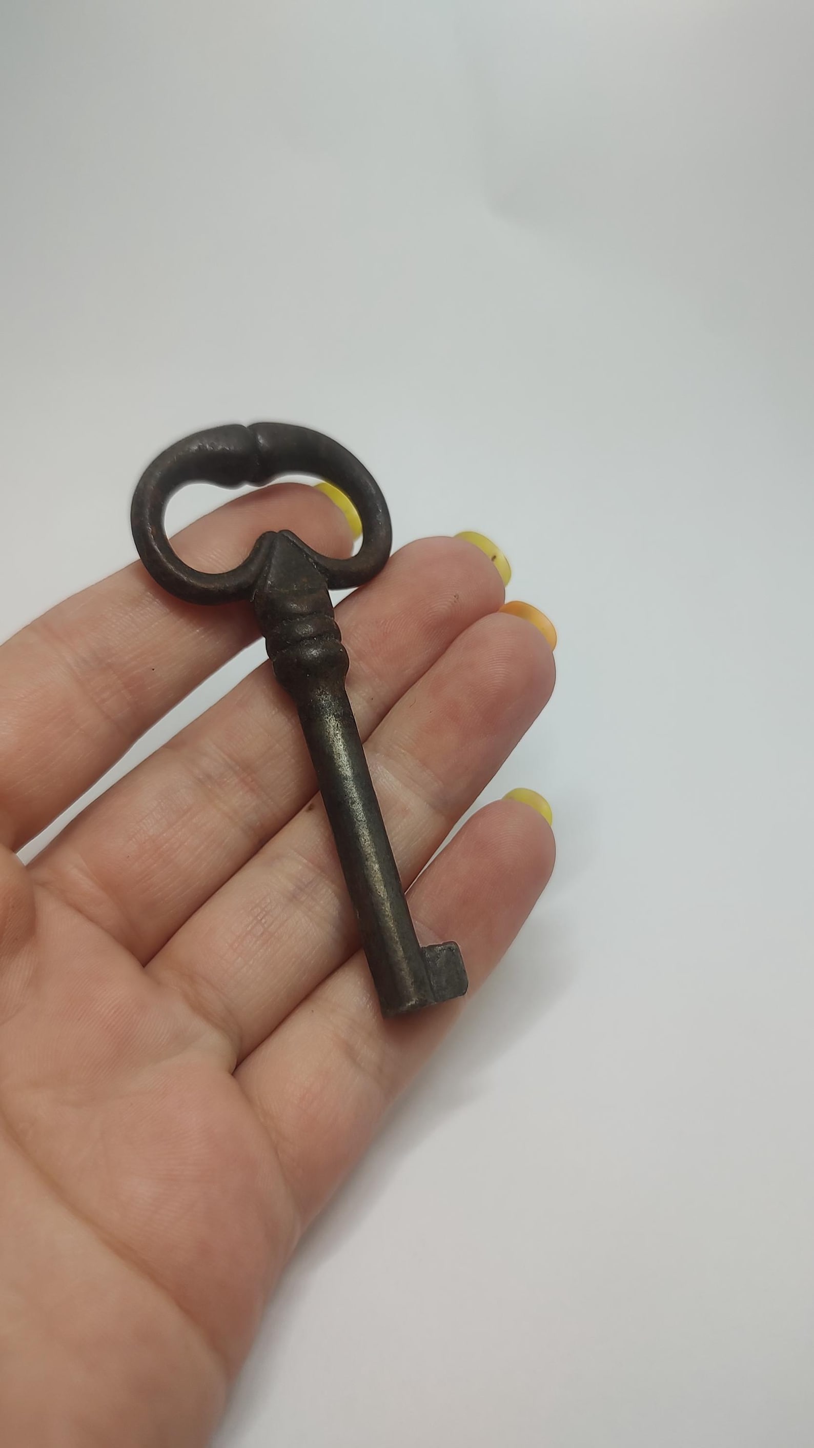 Rare Antique Iron Key With Open Barrel - Etsy