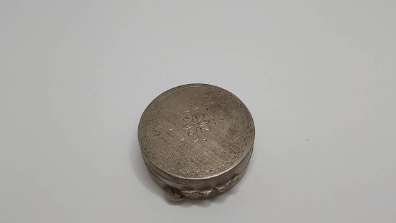 Antique Art Nouveau solid silver pill Box,Vintage Ste… - Gem