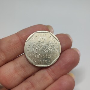 Vintage 1979 France 2 Franc French Coin ,republique Francaise ...