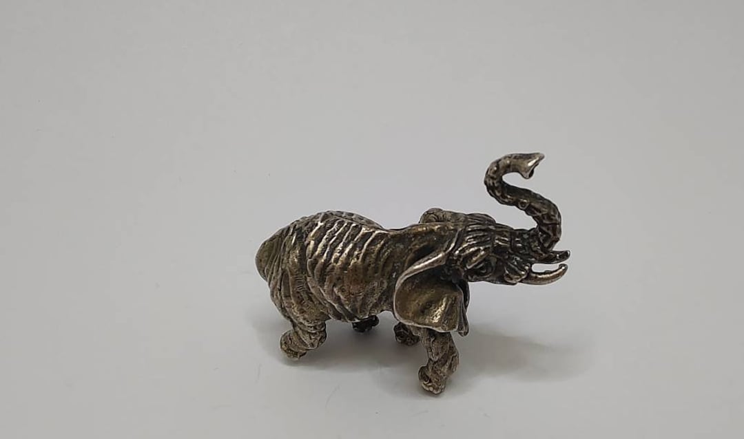 Antique Hallmarked 800 Solid Silver Elephant Statueantique Sterling ...