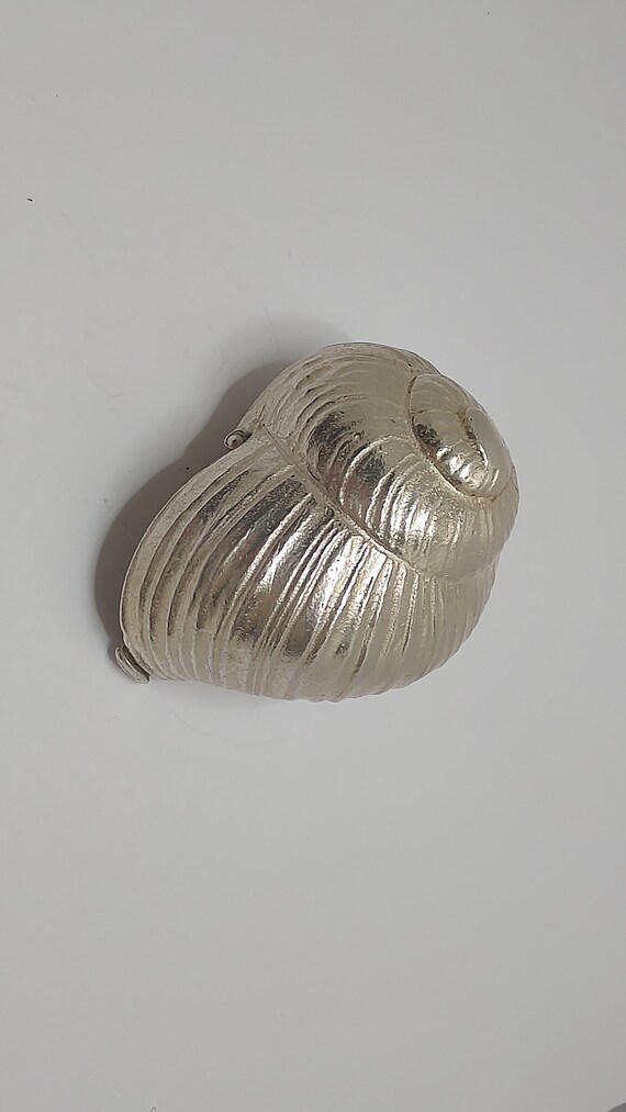 Rare Figural Snail solid silver pill box,designer Uno… - Gem
