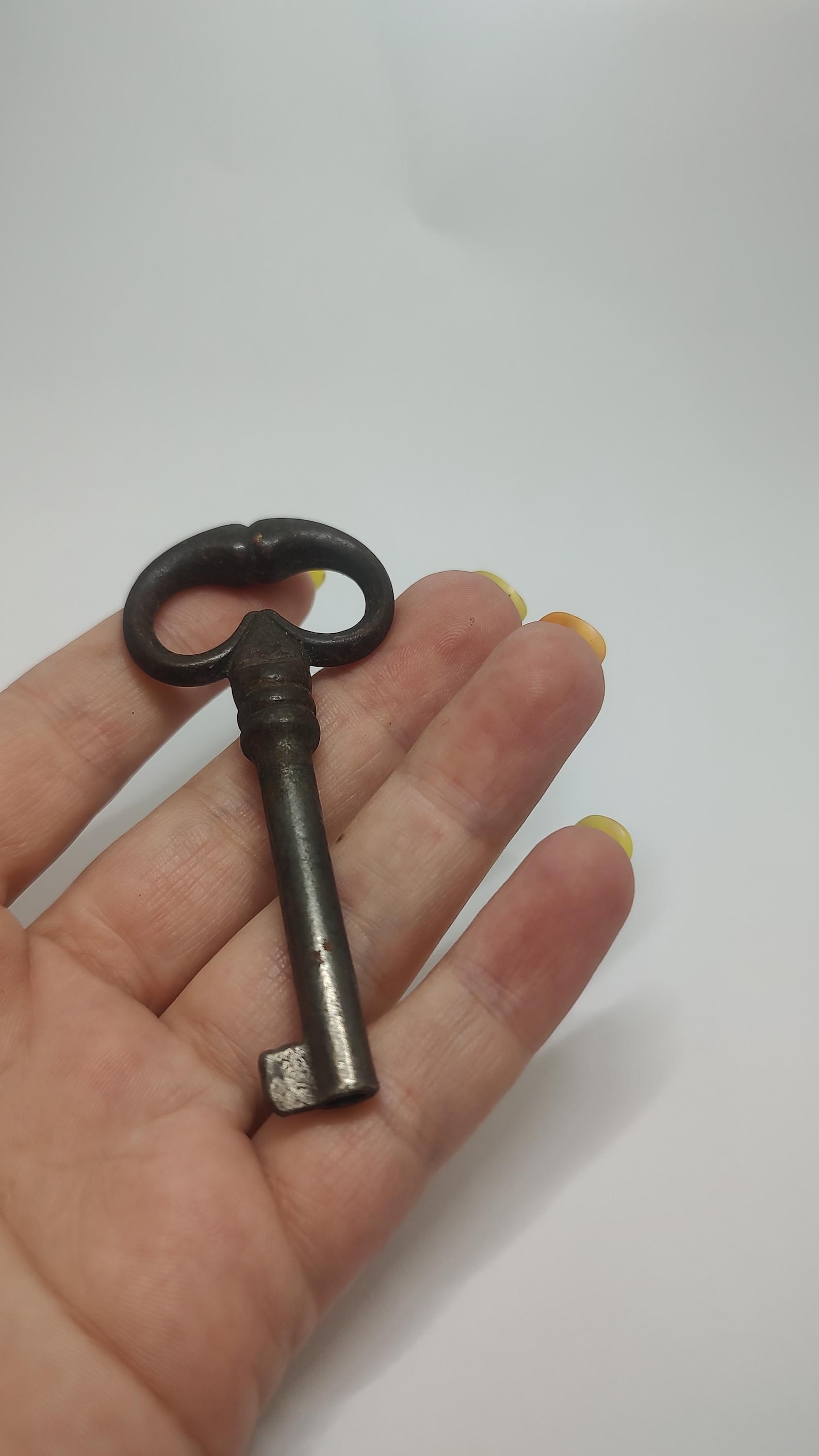 Rare Antique Iron Key With Open Barrel - Etsy