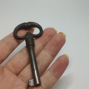 Rare Antique Iron Key With Open Barrel - Etsy