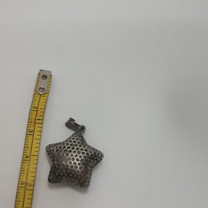 Vintage Sterling Silver Star Shape Pendant - Etsy