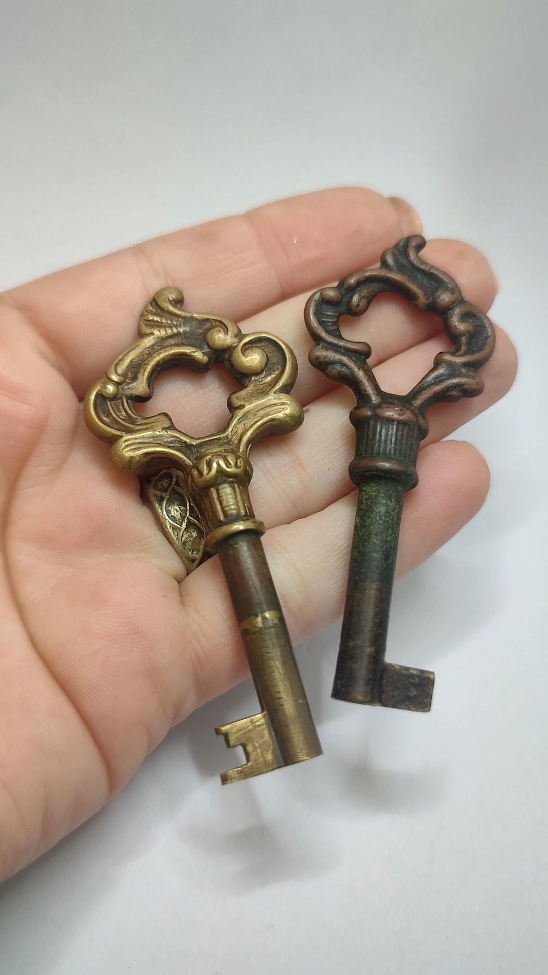 Rare Large Antique French Brass Cabinet Key,large Antique Bronze ...