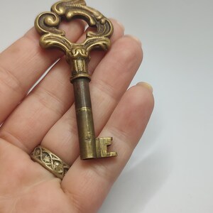 Rare Large Antique French Brass Cabinet Key,large Antique Bronze ...