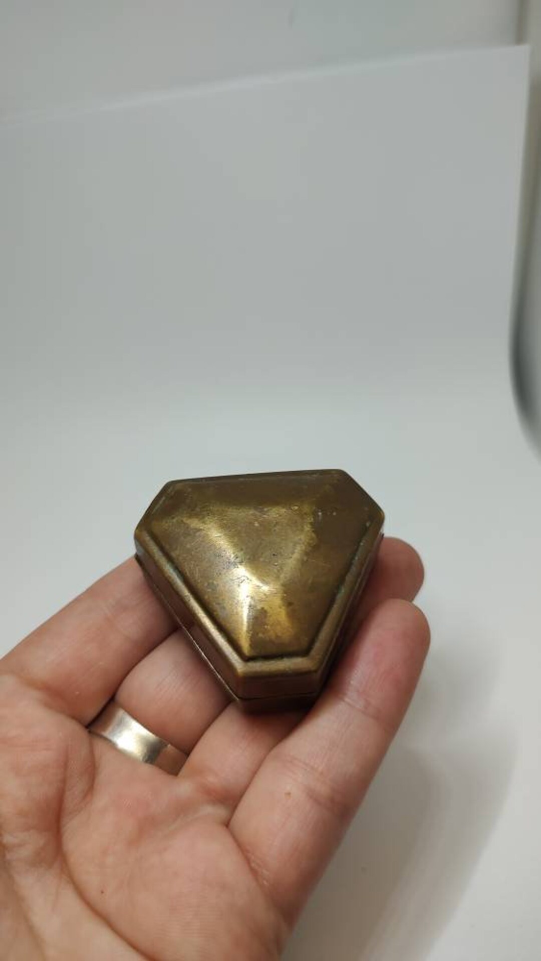 True Antique Solid Brass Pill Box - Etsy