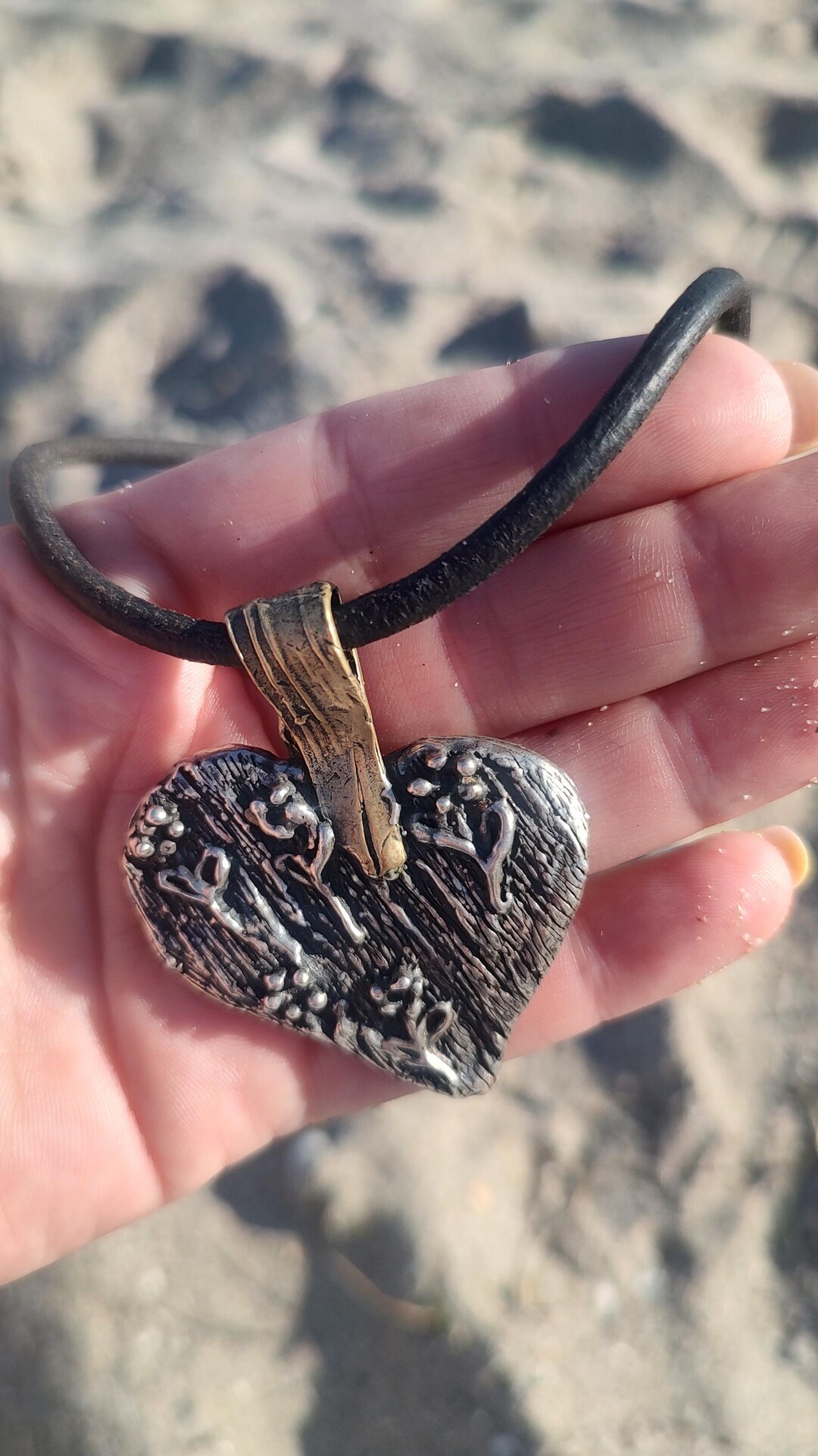 Giuseppe Mandile Sterling Silver & Brass Heart Pendant – Brutalist ...