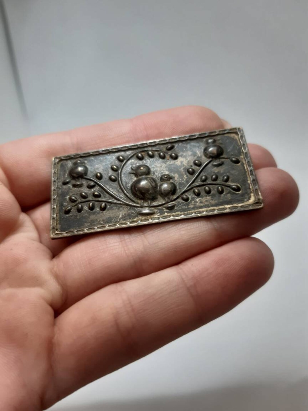 Antique Alpaca Pin Bar Brooch,art Nouveau Metal Pin Brooch - Etsy
