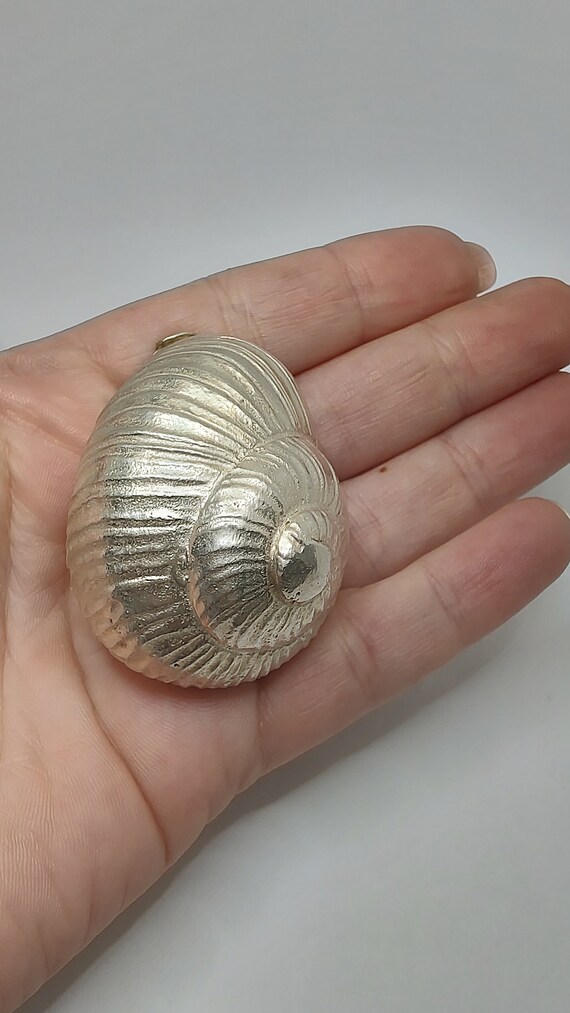 Rare Figural Snail solid silver pill box,designer Uno… - Gem