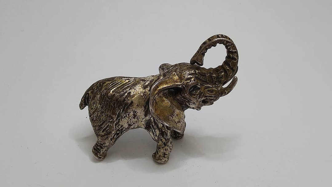 Antique Hallmarked 800 Solid Silver Elephant Statue, Sterling Silver ...