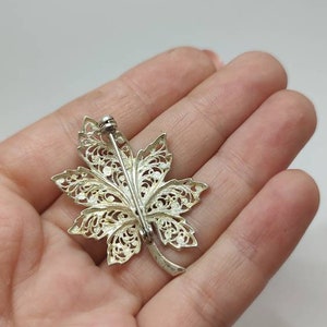 Antique German Leaf 835 Silver Pin Brooch Pin, Sterling Silver Leaf ...
