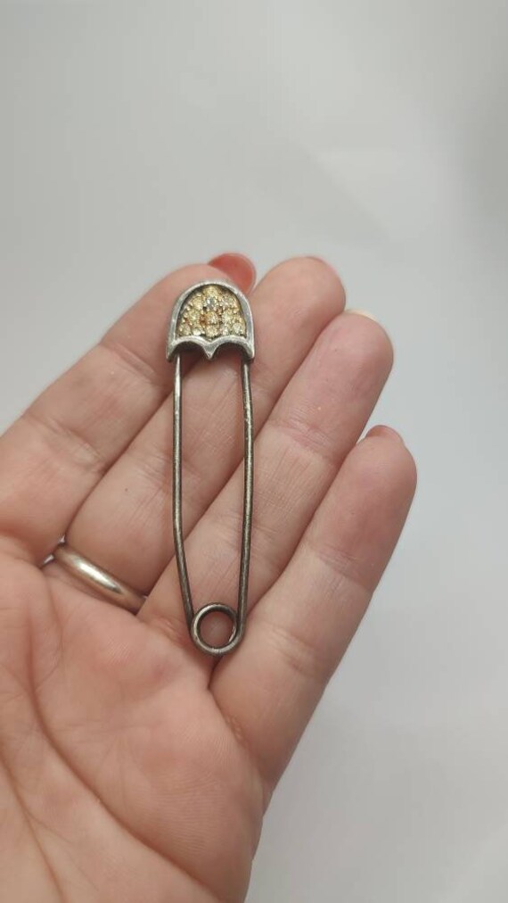 Antique Hallmarked Solid Silver Safety Pin Brooch,80… - Gem