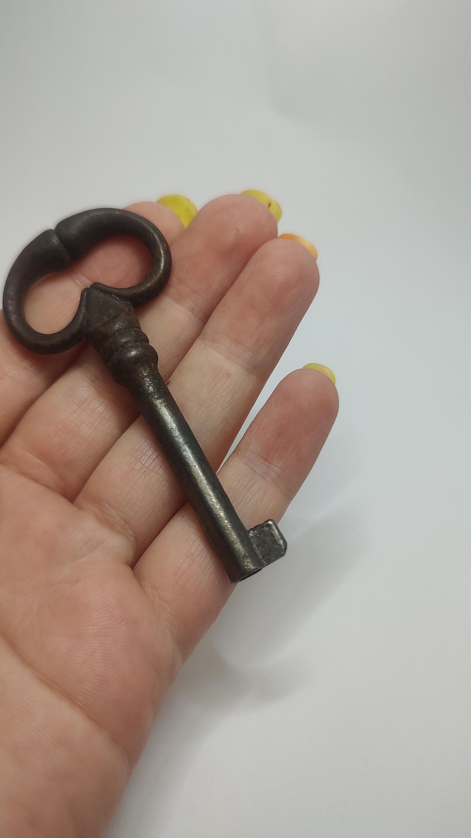Rare Antique Iron Key With Open Barrel - Etsy