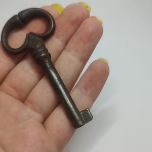 Rare Antique Iron Key With Open Barrel - Etsy