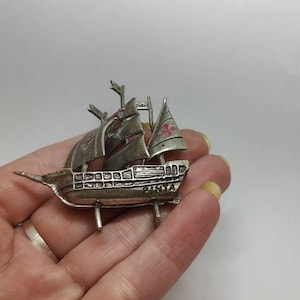 Antique 800 Solid Silver Sailing Boat Statue,antique 800 Solid Silver ...