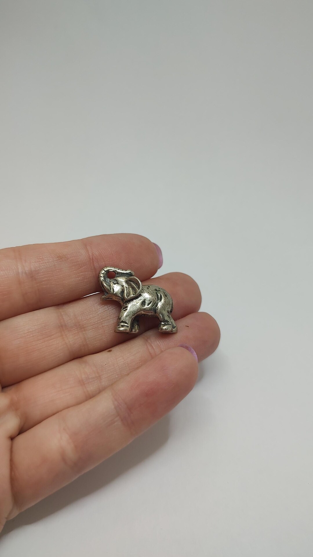 Antique Solid Silver Elephant Figurine,good Luck Giftelephant Ornament ...