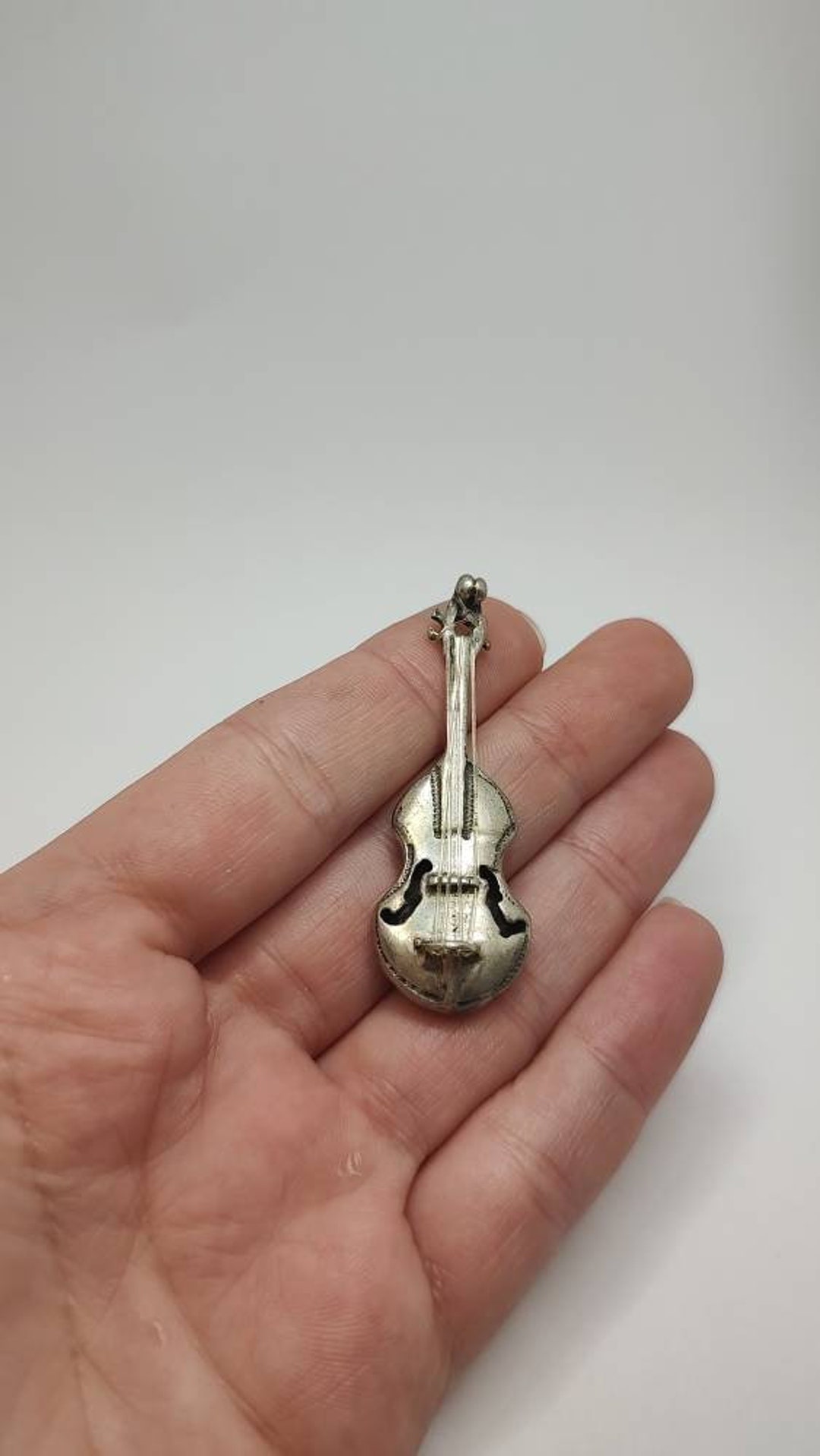 Antique Italian Hallmarked Silver Violin Miniature, Sterling Silver ...