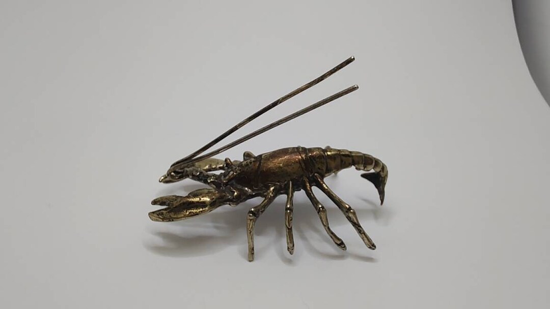 Vintage Solid Silver Lobster Statue Figurine - Etsy