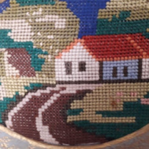 Vintage Tapestry Hand Embroidered Goblin House Vintage - Etsy