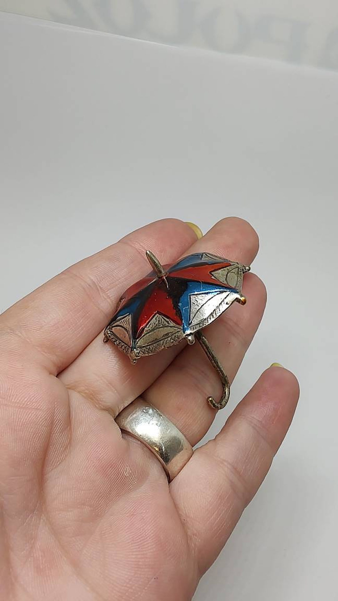 Rare Vintage 800 Silver Parasol,dollhouse Silver Umbrella - Etsy