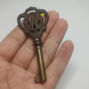 Rare Large Antique Brass Key,large Antique Bronze Skeleton Key, Vintage ...