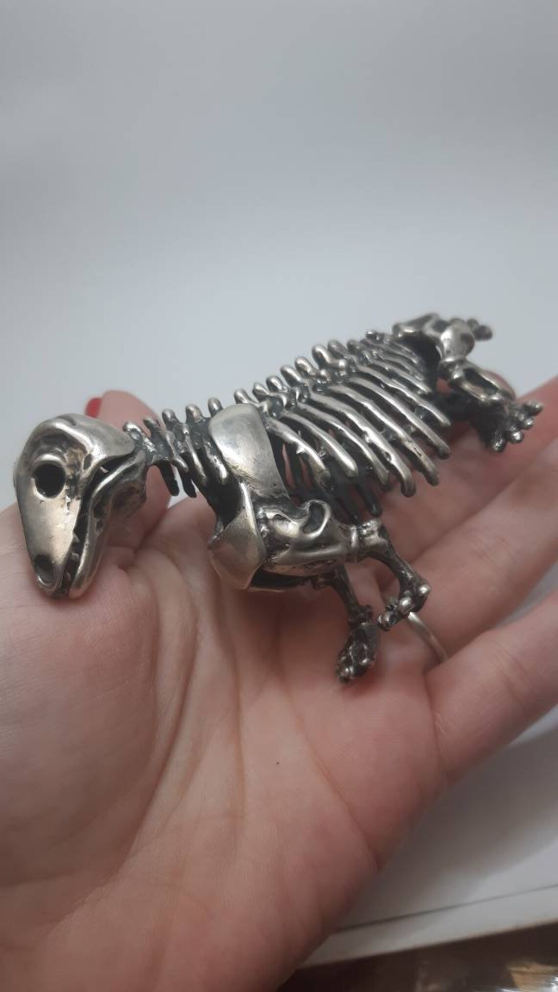 Rare Antique Solid Silver Dinosaur Skeleton Fossil Solid - Etsy